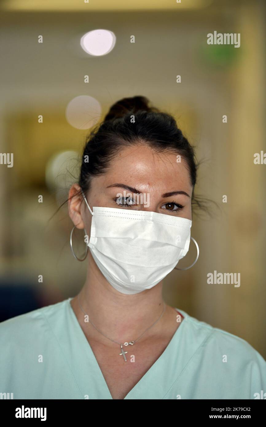 Medical staff including doctors and nurses at the CHRU de Nancy ...