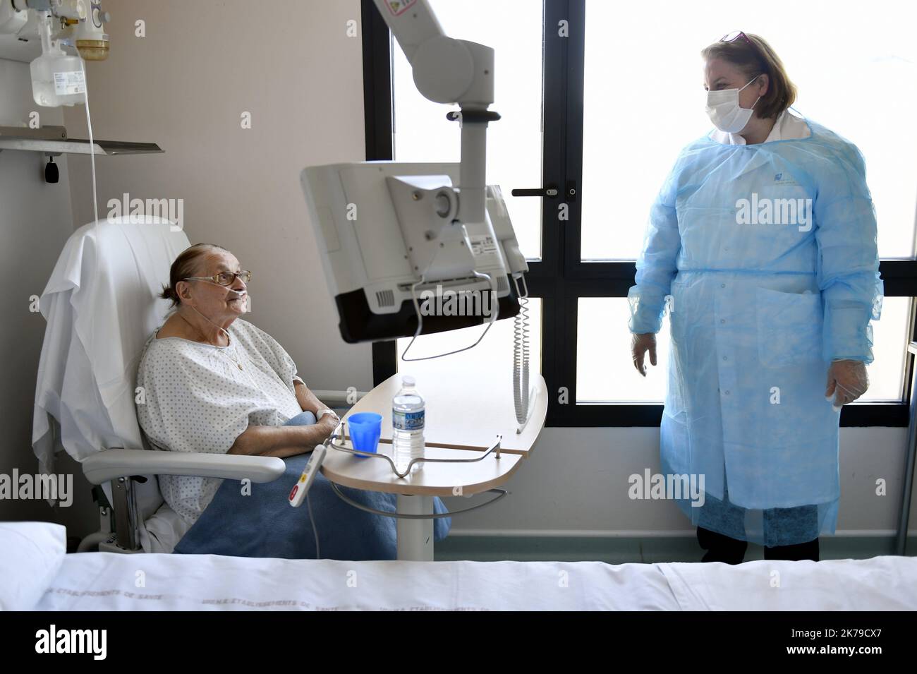 Medical staff including doctors and nurses at the CHRU de Nancy ...