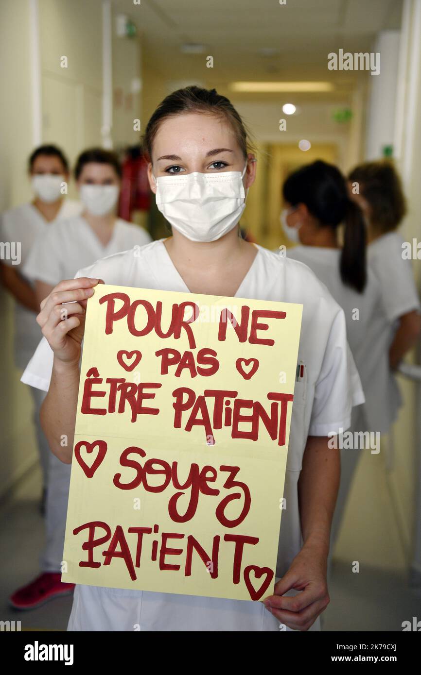 Medical staff including doctors and nurses at the CHRU de Nancy ...
