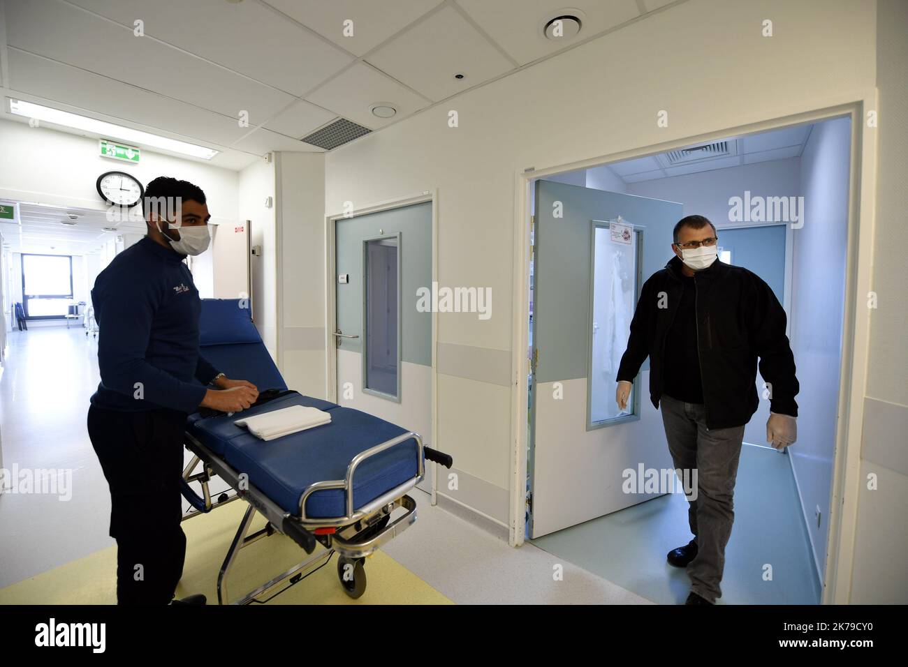 Medical staff including doctors and nurses at the CHRU de Nancy ...