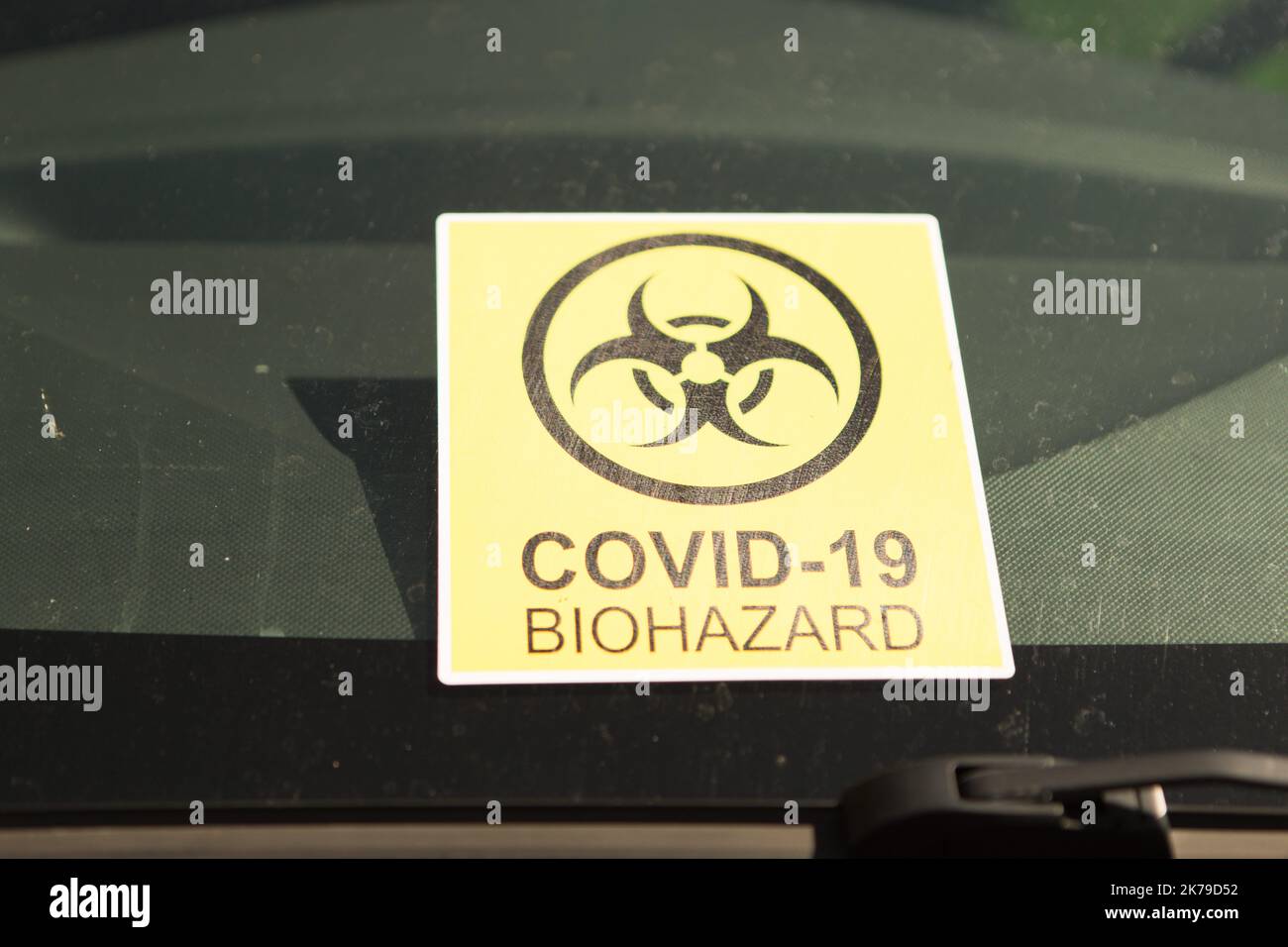 France / Ile-de-France (region) / Paris - A sticker in an ambulance to ...