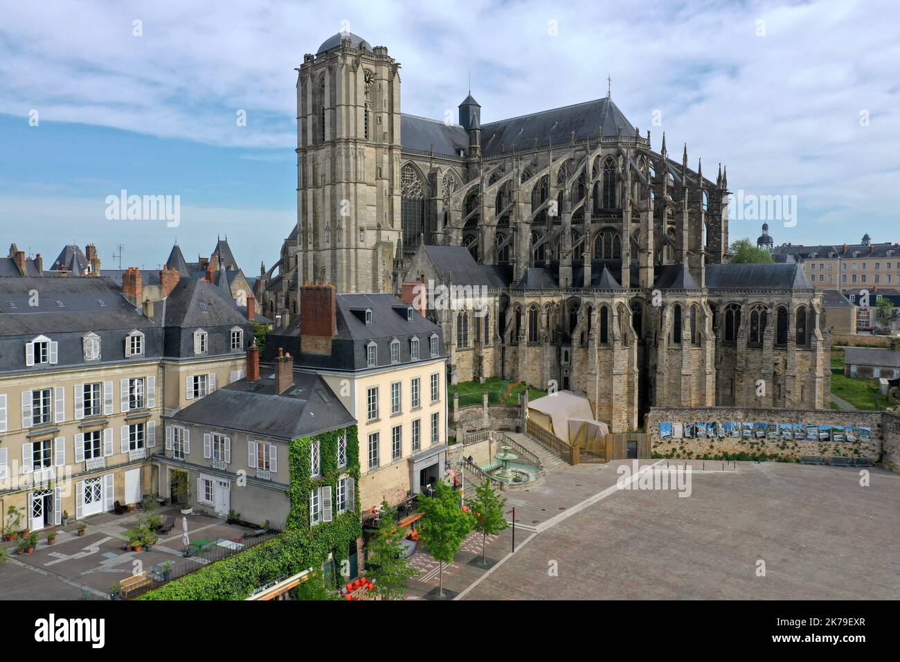 Aerial views of Angers, west of France, during lockdown Stock Photo - Alamy
