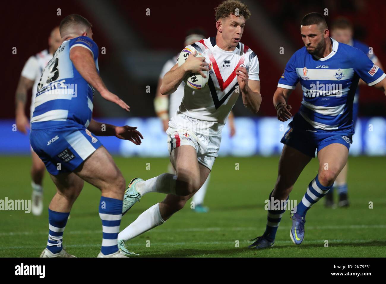 Doncaster, UK. 17th October, 2022. France's Arthur MOURGUE goes for a ...