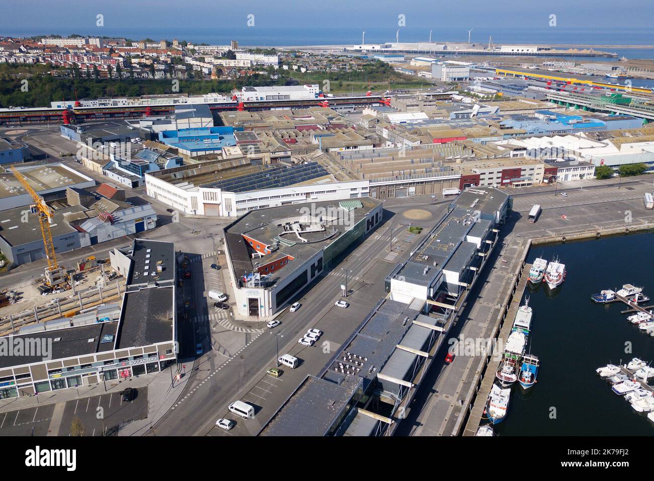Aerial views of Boulogne-sur-Mer, France, during the Coronavirus ...