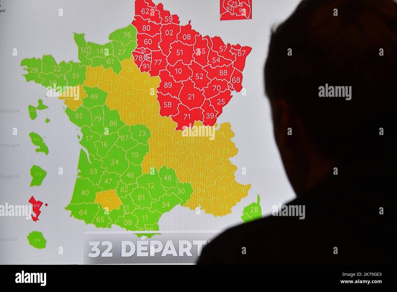 05/01/2020, confinement, covid 19, map given by the Ministry of Health ...