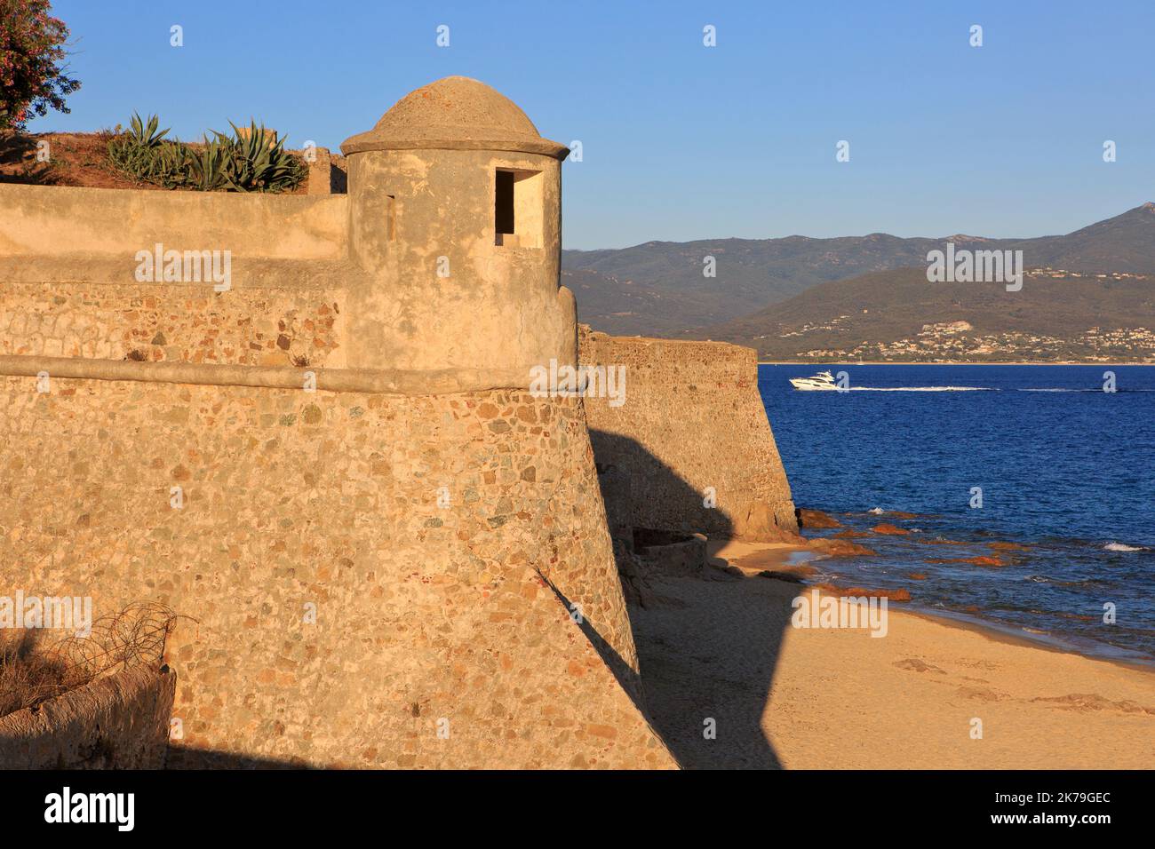 A watch tower of the 16th-century citadel in Ajaccio (Corse-du-Sud) on ...