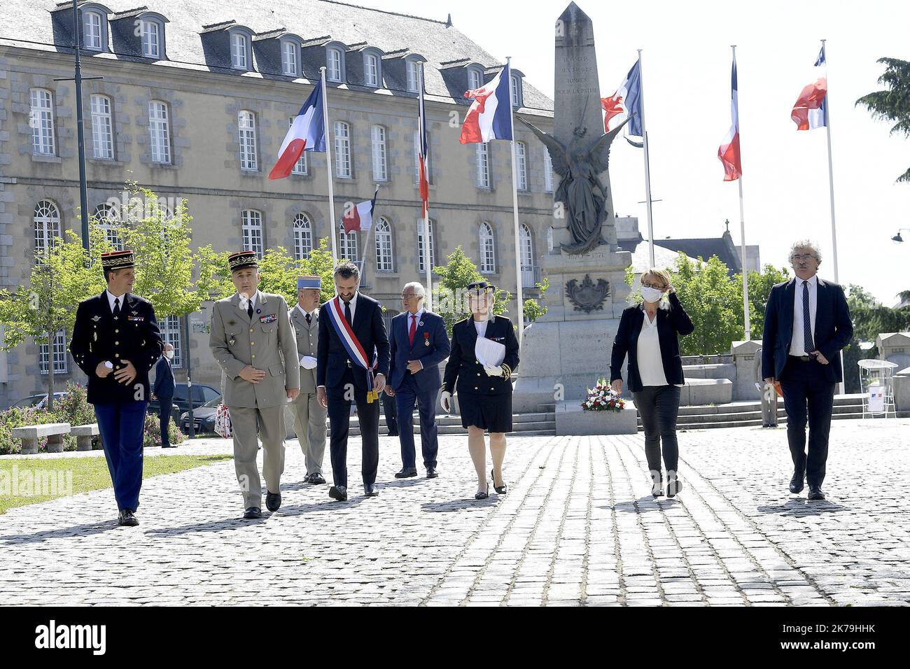 France, may 8th 2020 - commemoration ceremony of the armistice of May 8 ...