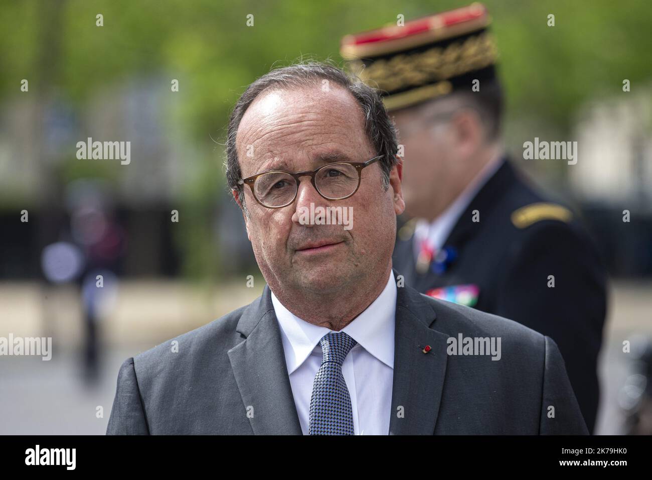 France, may 8th 2020 - commemoration ceremony of the armistice of May 8 ...