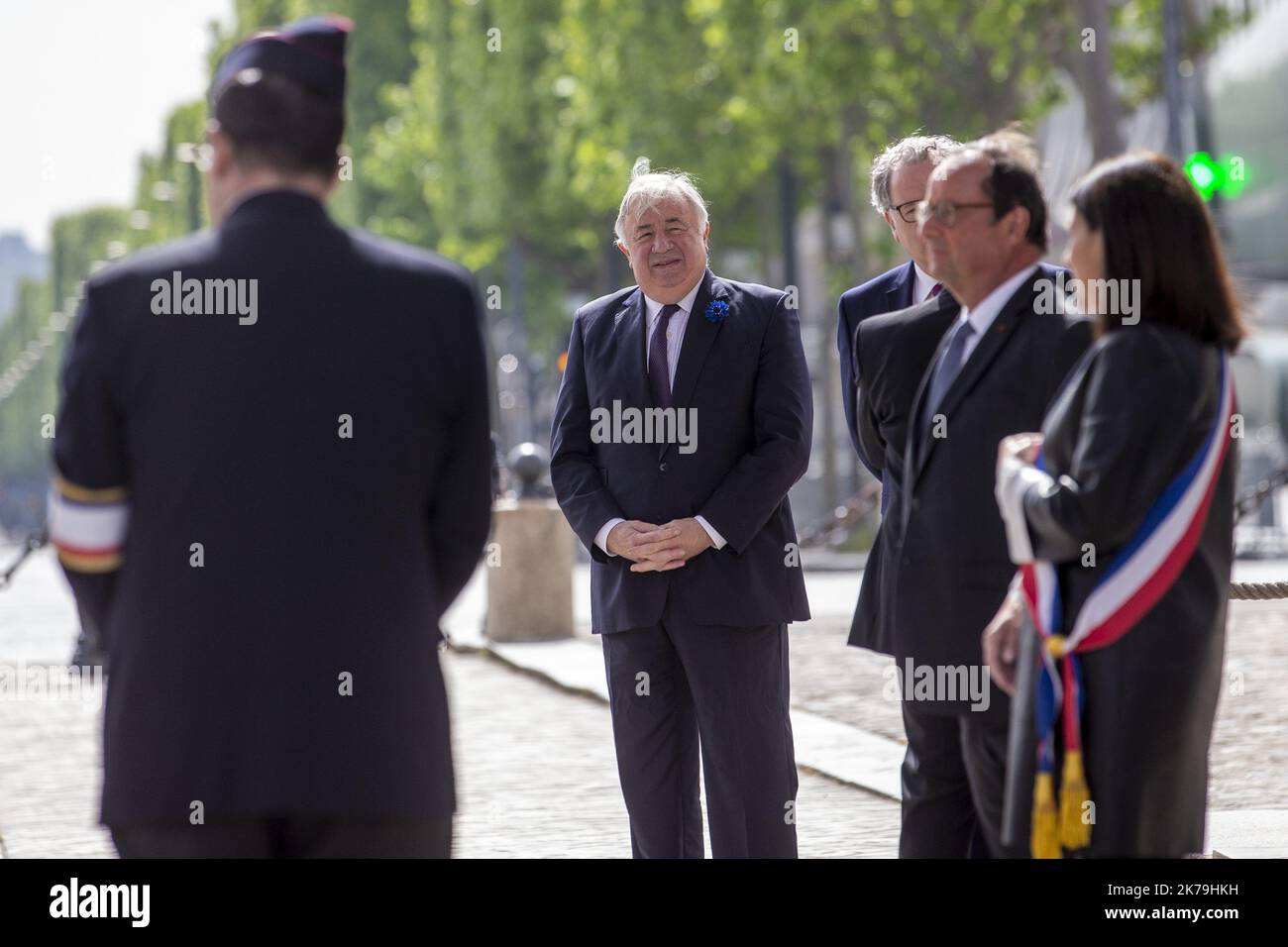 France, may 8th 2020 - commemoration ceremony of the armistice of May 8 ...