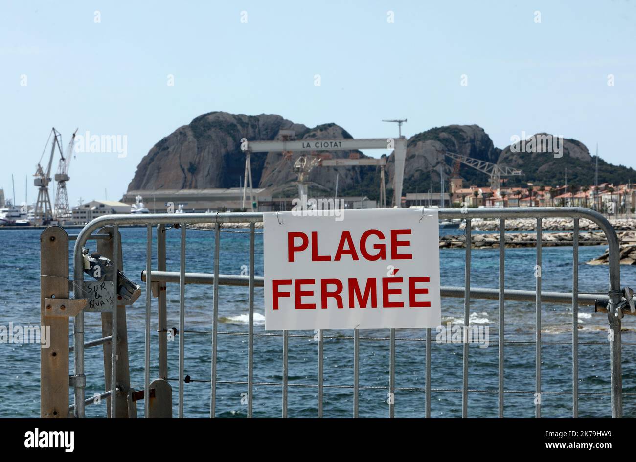 La Ciotat, France, may 8th 2020 - Covid-19 lockdown in La Ciotat near ...