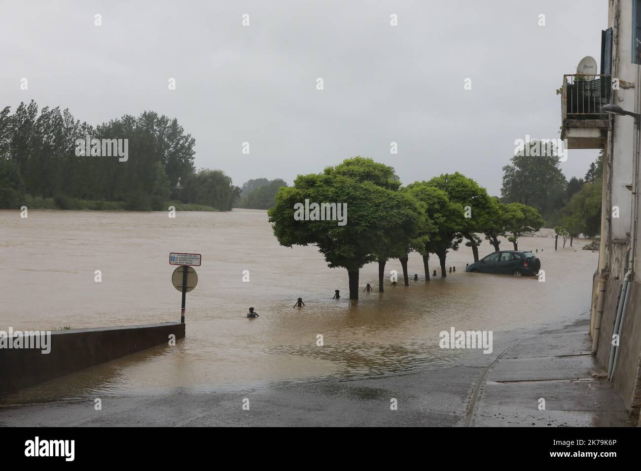 Heavy rain in France Landes, 2020, May 11 Stock Photo - Alamy