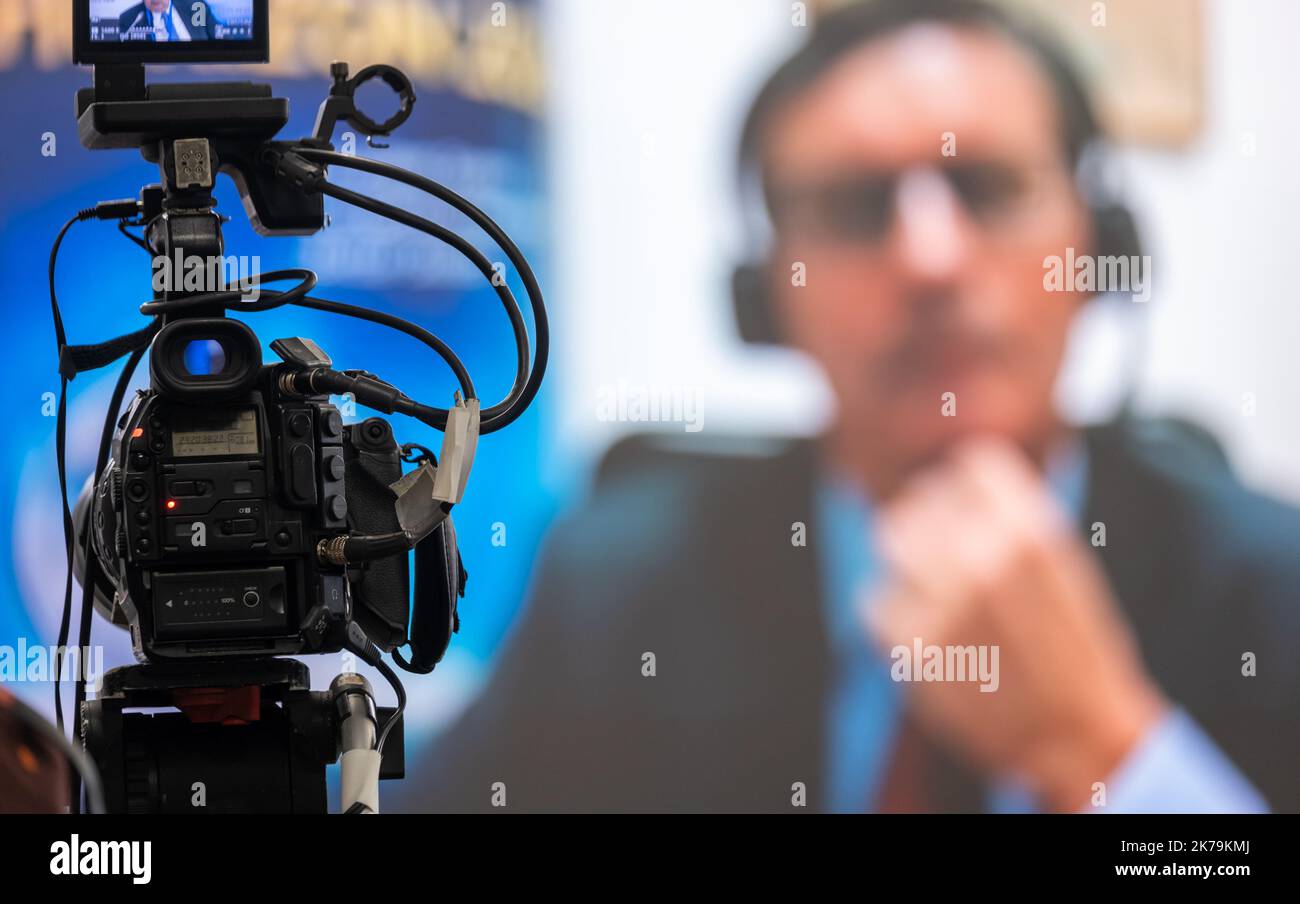 Conference stage monitor hi-res stock photography and images - Alamy