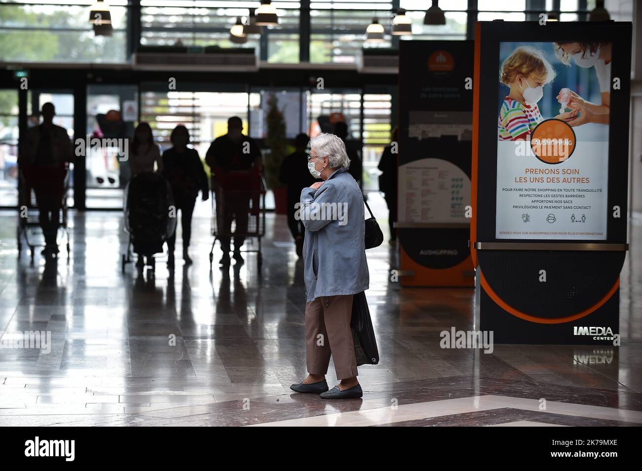 Petite Foret, France, may 16th 2020 - Covid-19 / people resume ...