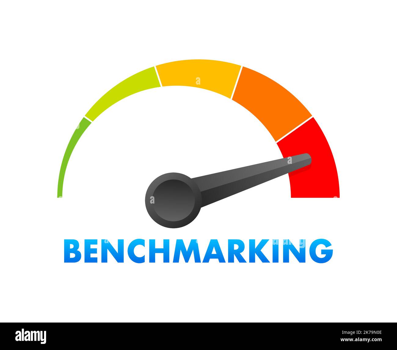 Benchmarking Speedometer, general indicator, business concept. Vector ... Benchmarking Speedometer, general indicator, business concept. Vector ...