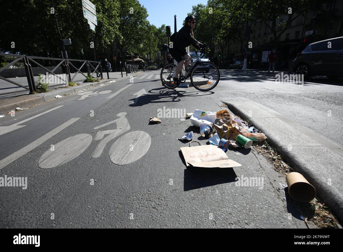Paris France, may 19th 2020 - covid-19 pandemic. Masks and gloves ...
