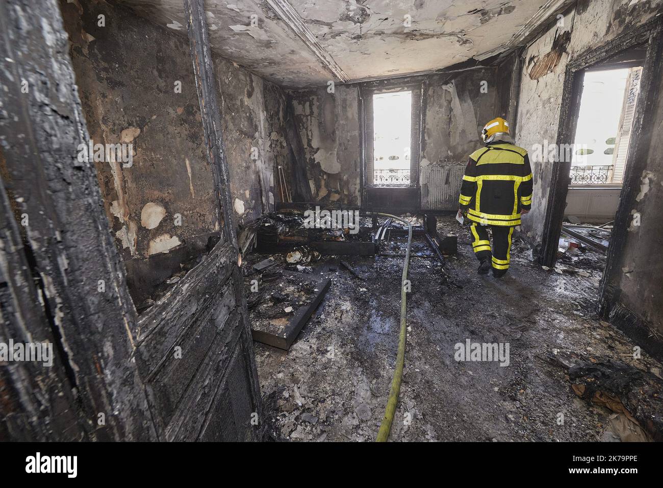 A 57-year-old woman was badly burned by the fire in her apartment ...