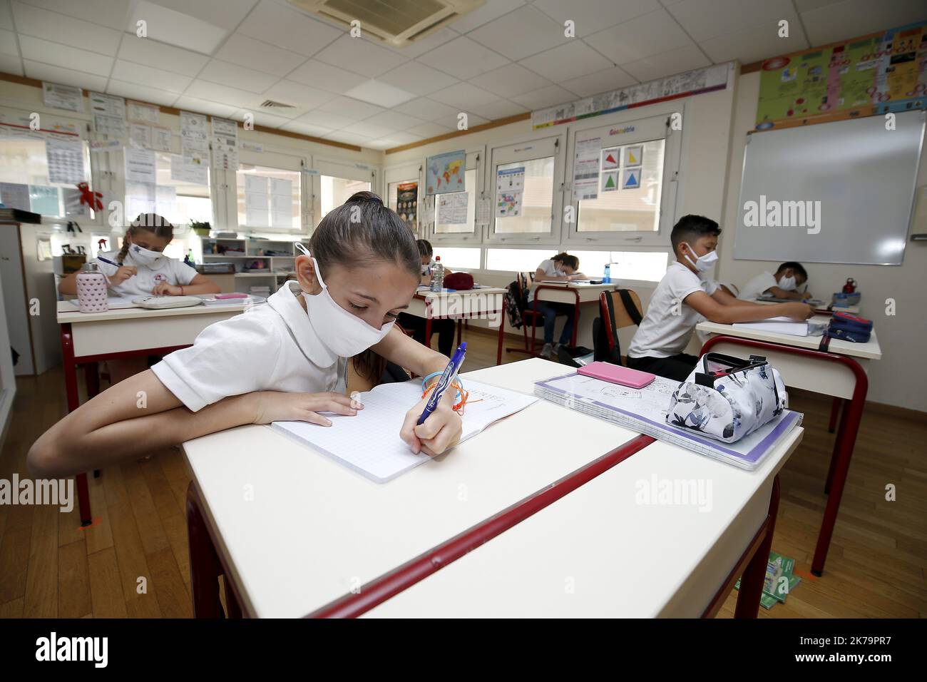 Monday 25 May 2020 in Monaco - resumption of classes in primary schools ...