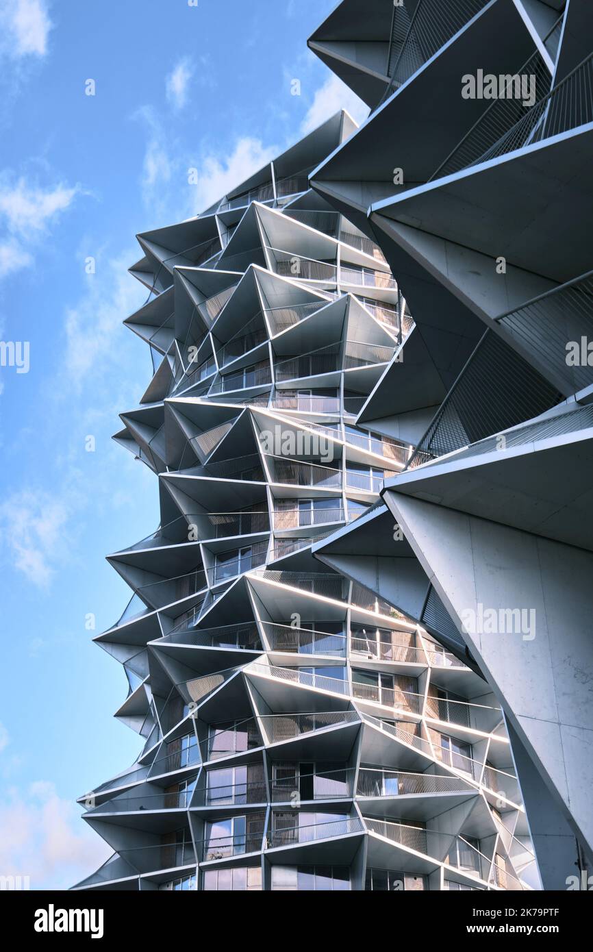 Copenhagen, Denmark - Sept 2022: Cactus Towers and its triangular ...