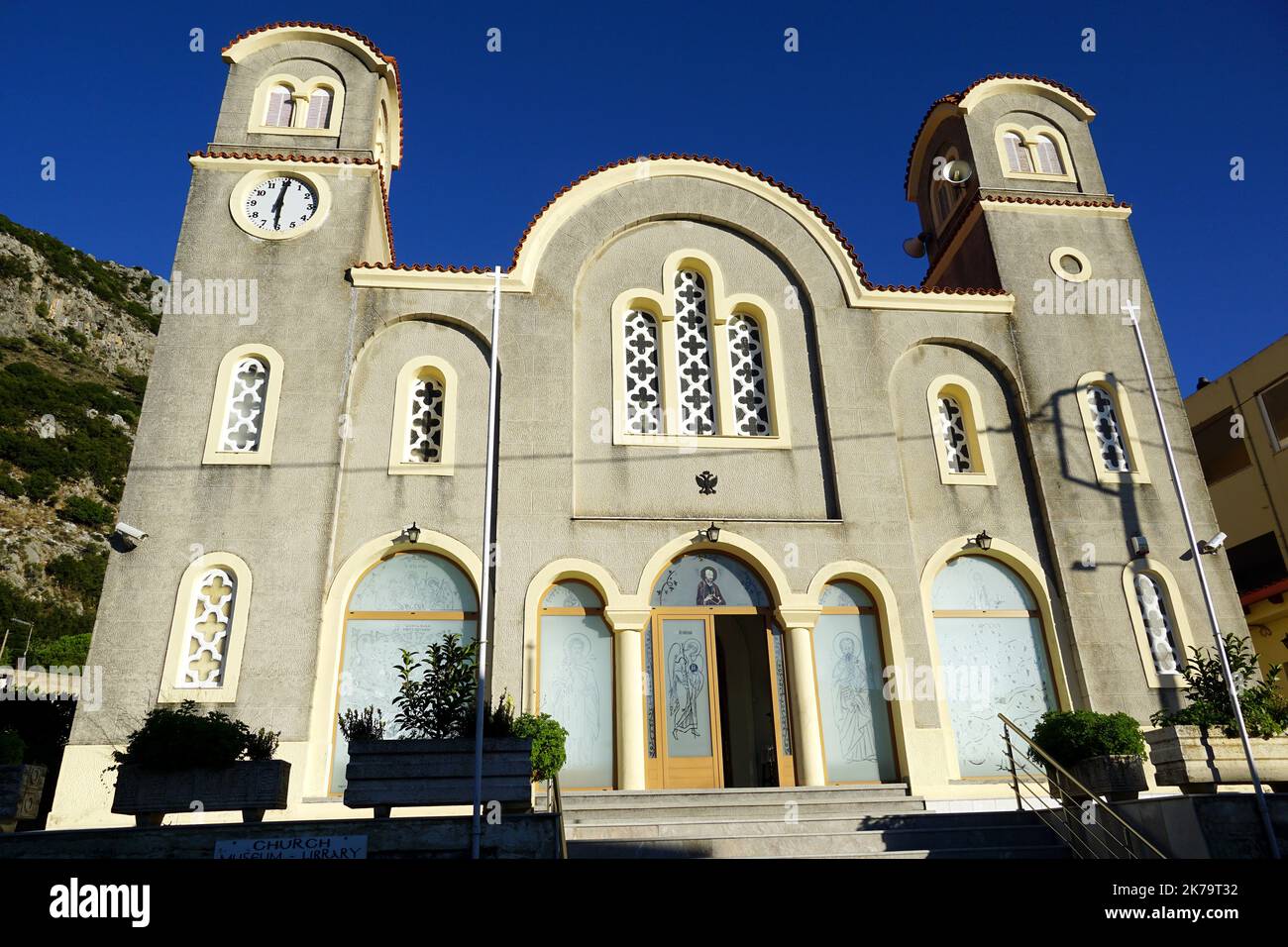 orthodox church, Spili village, Crete, Greece, Europe Stock Photo - Alamy