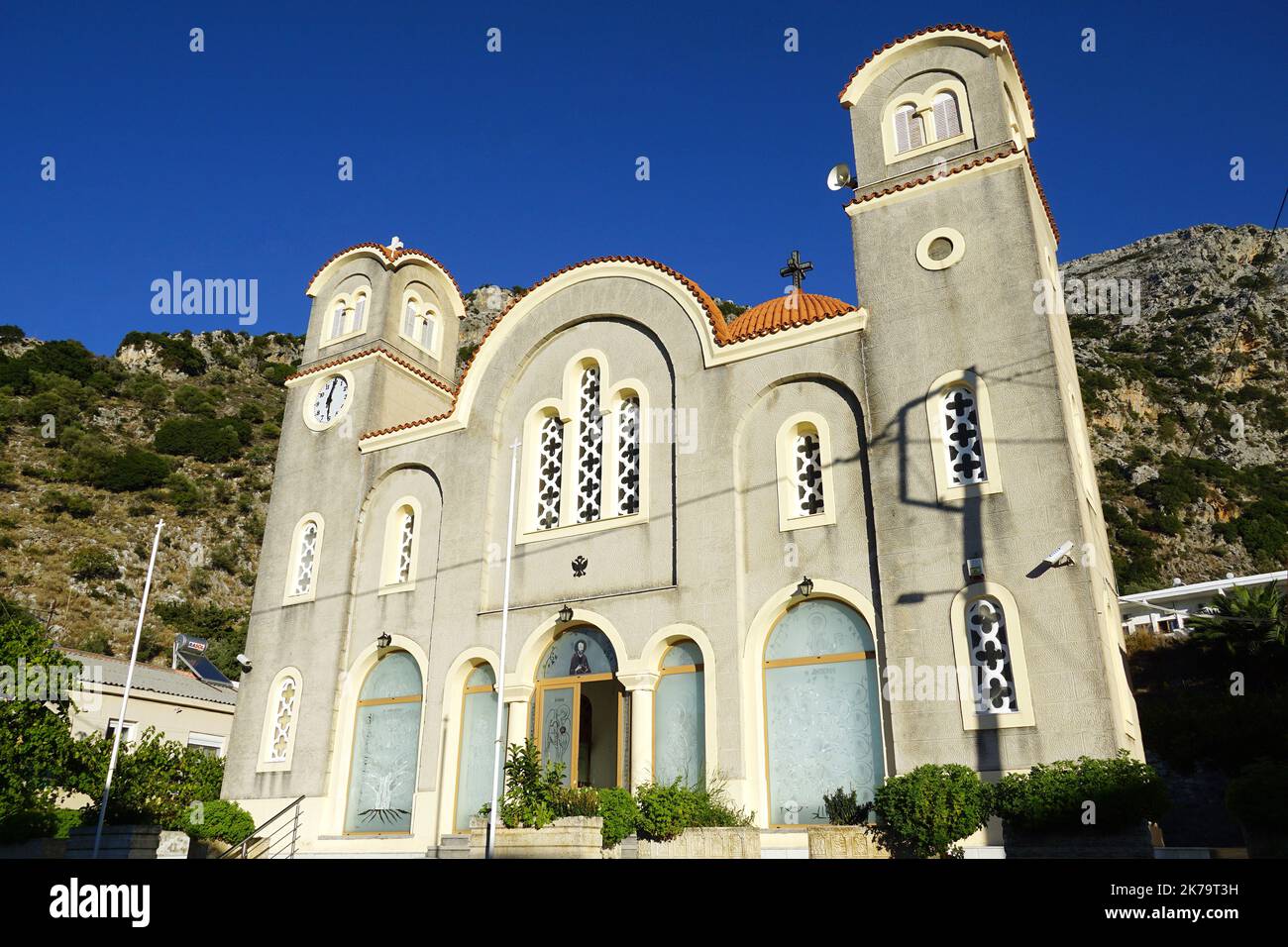 orthodox church, Spili village, Crete, Greece, Europe Stock Photo - Alamy
