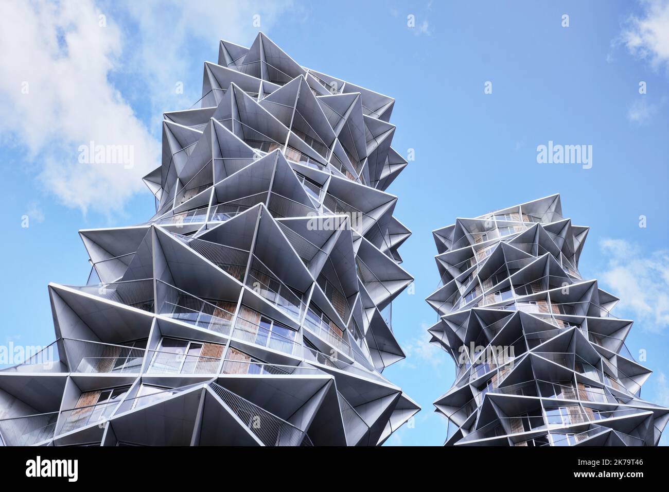 Copenhagen, Denmark - Sept 2022: Cactus Towers and its triangular ...