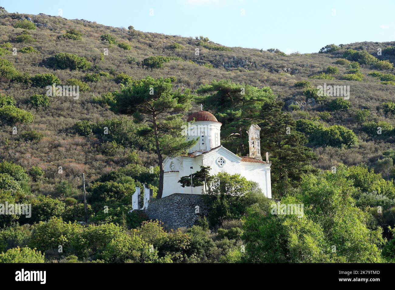 Church of Agios Panton, Topolia village, Crete, Greece, Europe Stock ...