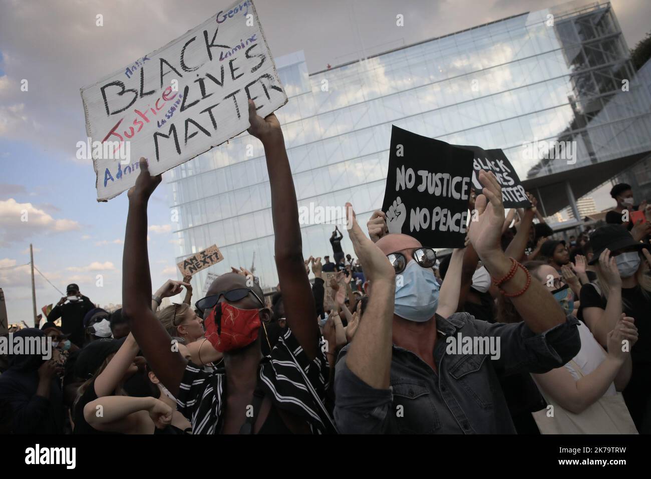 Paris, June 2, 2020. Demonstration against racism and police violence ...