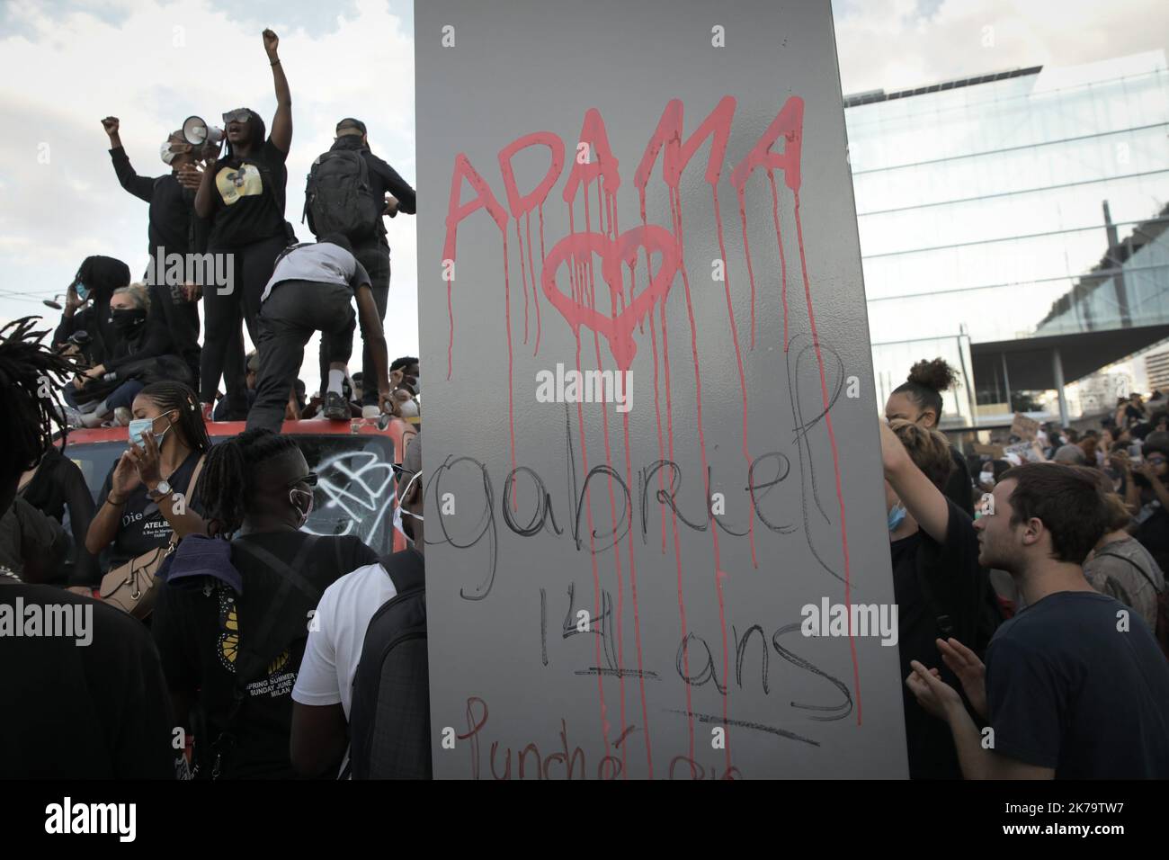 Paris, June 2, 2020. Demonstration against racism and police violence ...