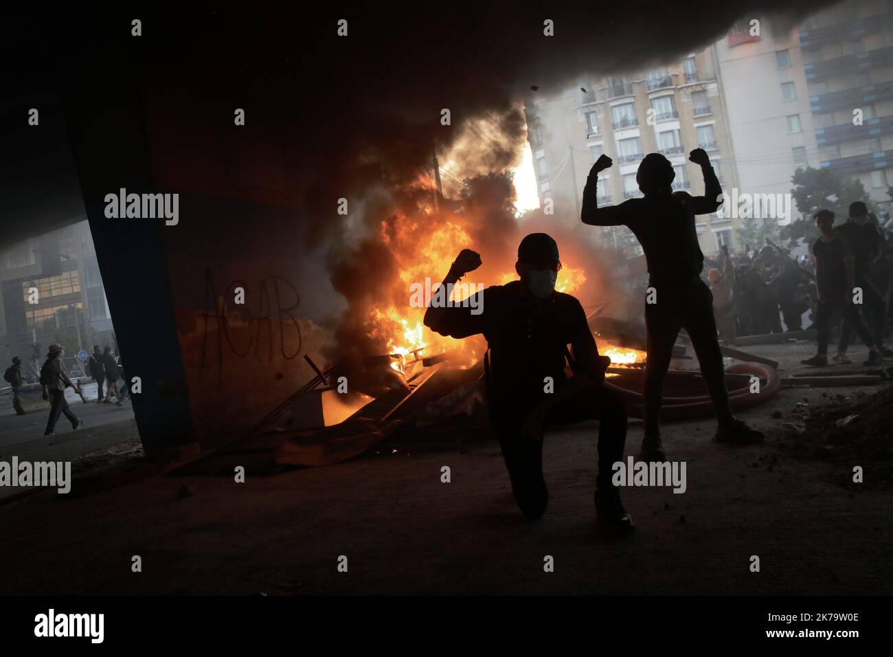Paris, June 2, 2020. Demonstration against racism and police violence ...