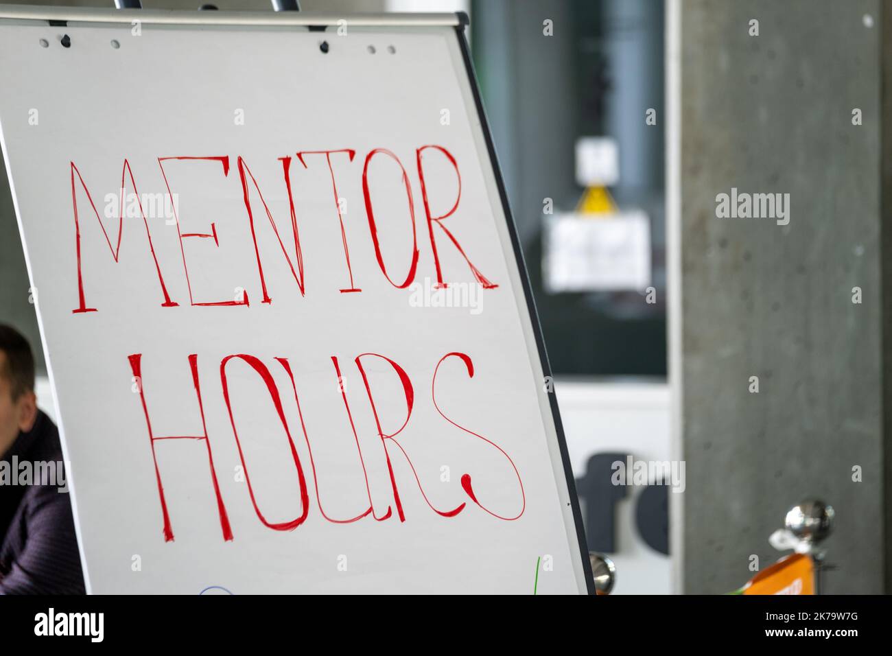 Whiteboard with Mentor Hours inscription Stock Photo - Alamy