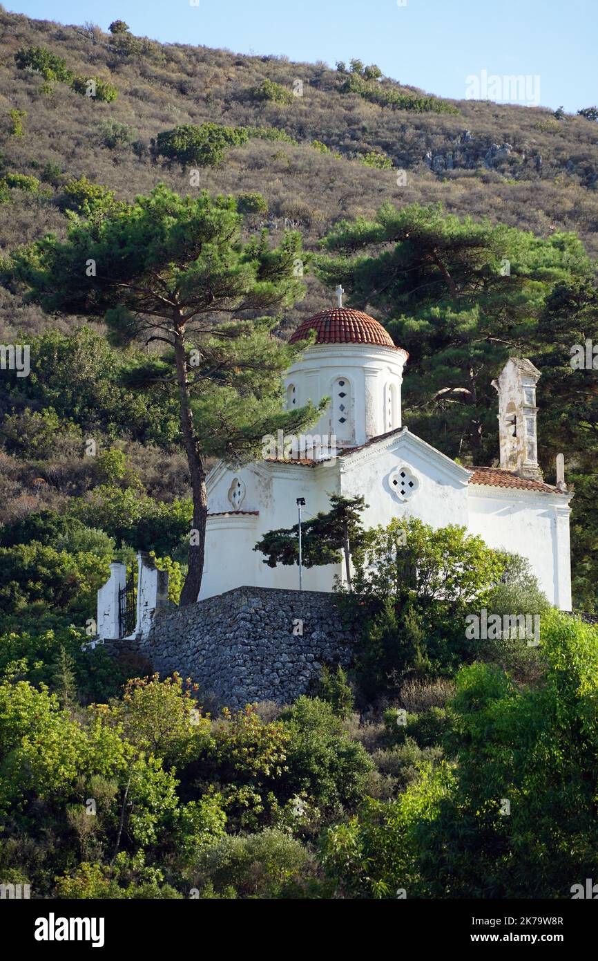Church of Agios Panton, Topolia village, Crete, Greece, Europe Stock ...