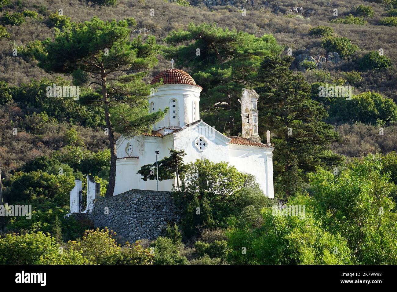 Church of Agios Panton, Topolia village, Crete, Greece, Europe Stock ...