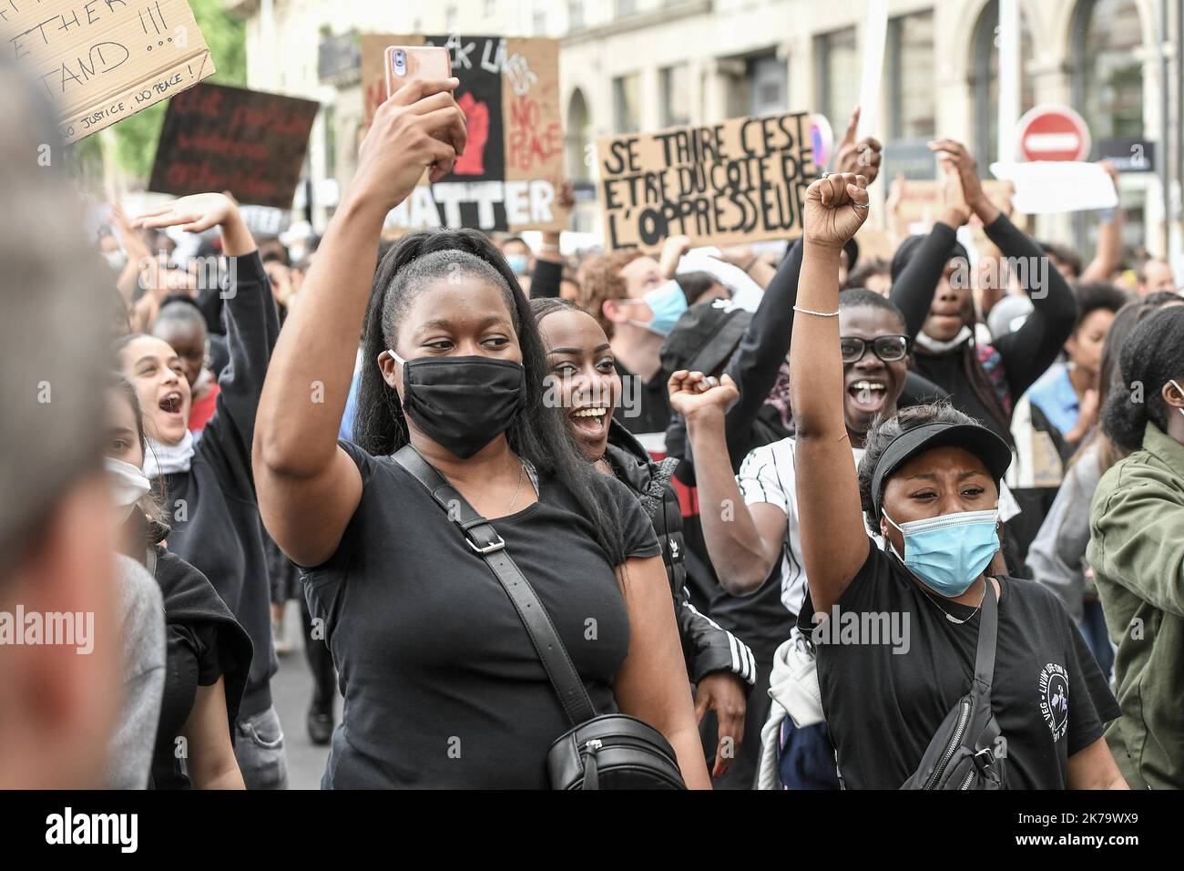 Black Lives Matter demonstration. Lyon, France Stock Photo - Alamy
