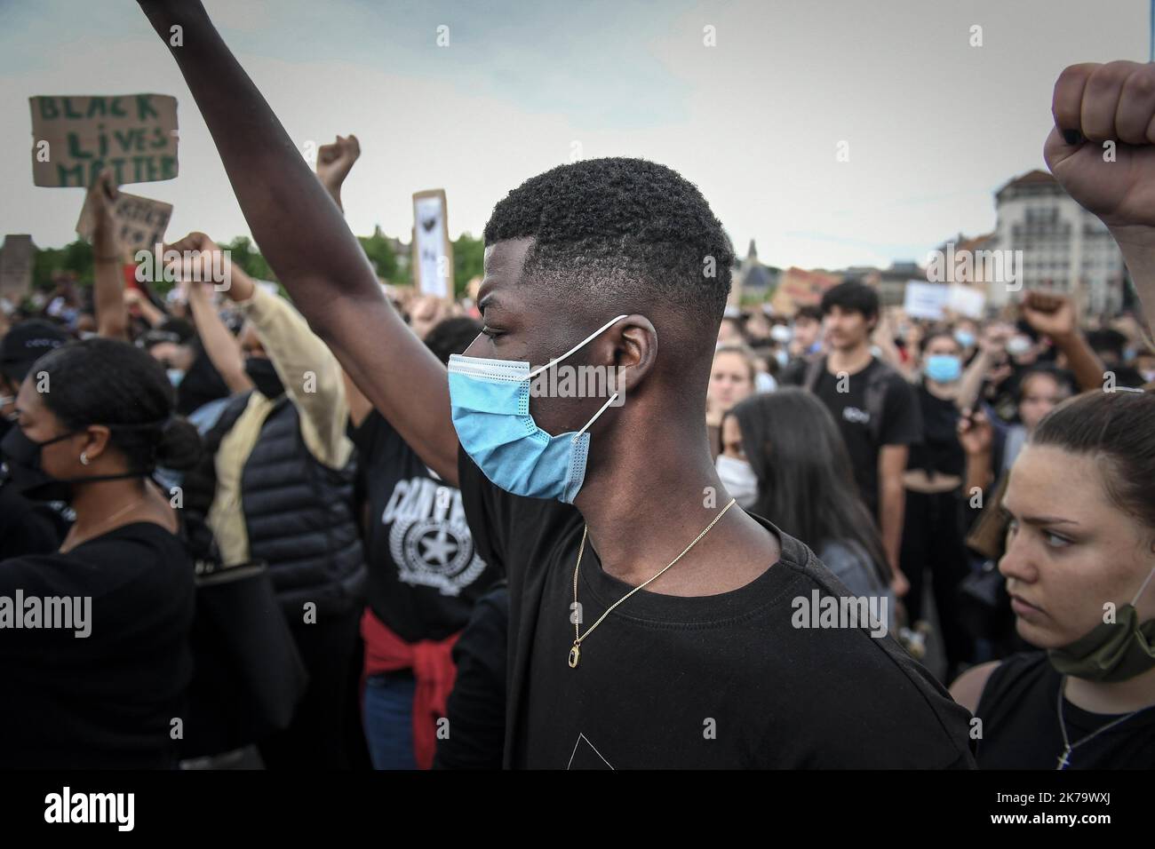Black Lives Matter demonstration. Lyon, France Stock Photo - Alamy