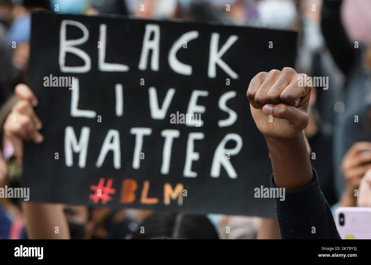 demonstration in support of the victims Georges Floyd and Adama Traore ...