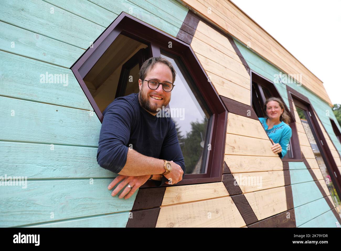 Thomas and Claire Le Glatin, managers of the micro-farm in organic ...