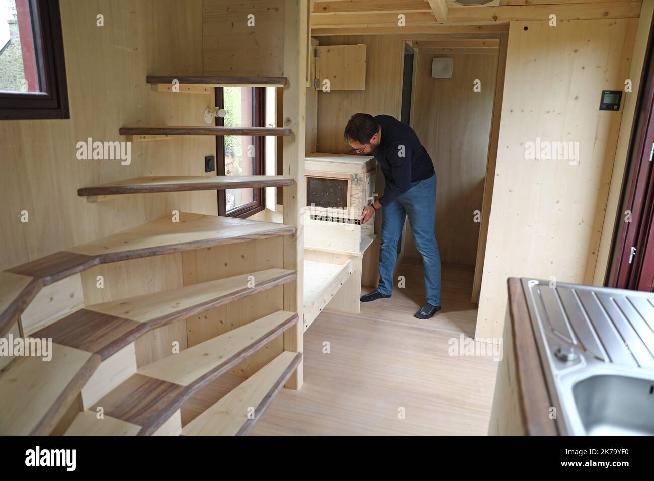 Thomas and Claire Le Glatin, managers of the micro-farm in organic ...