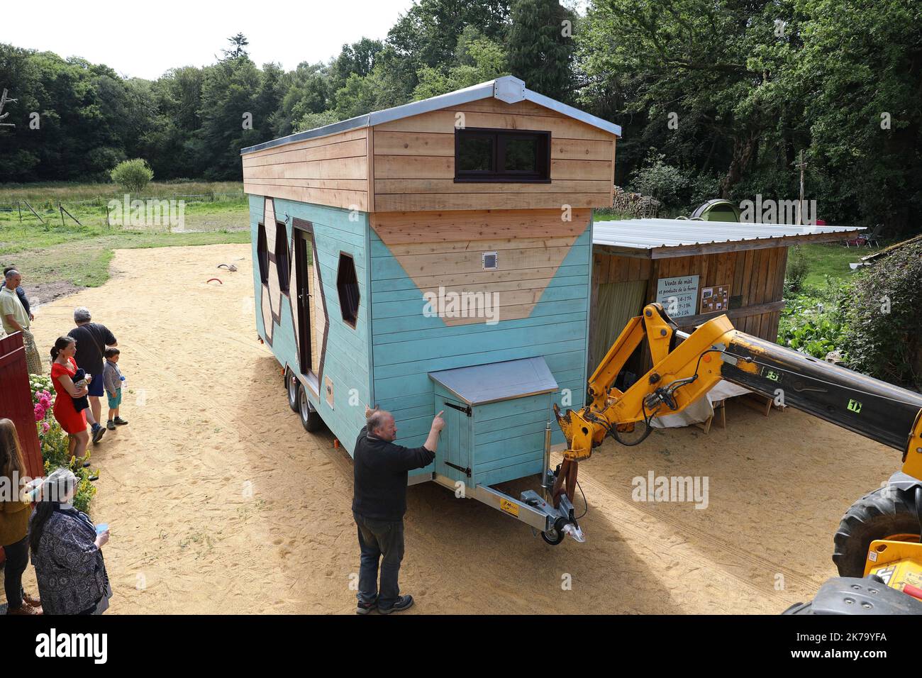 Thomas and Claire Le Glatin, managers of the micro-farm in organic ...
