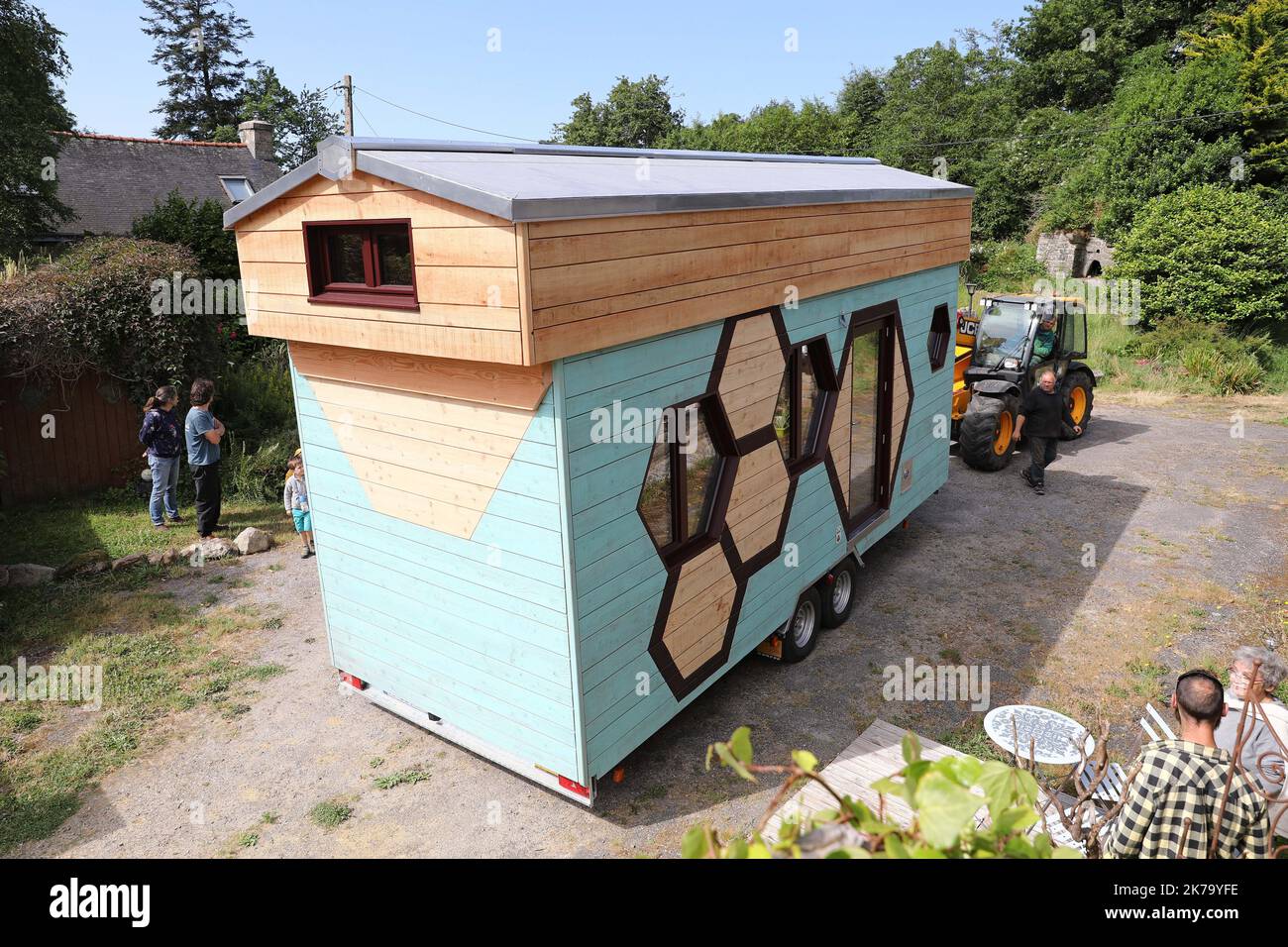 Thomas and Claire Le Glatin, managers of the micro-farm in organic ...
