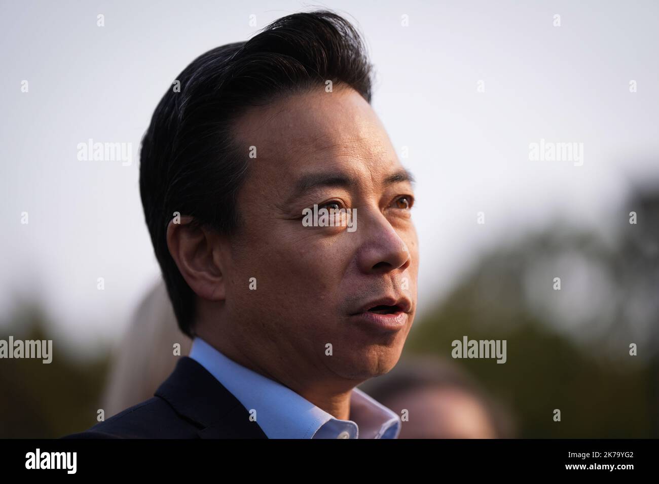 Vancouver Mayor-elect Ken Sim speaks during a news conference in ... Vancouver Mayor-elect Ken Sim speaks during a news conference in ...