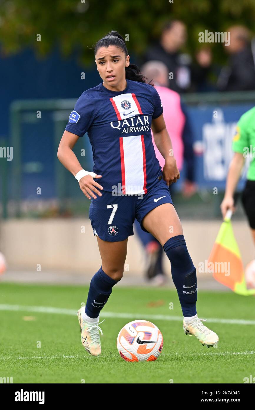 PARIS - Sakina Karchaoui of Paris Saint Germain women during the French ...