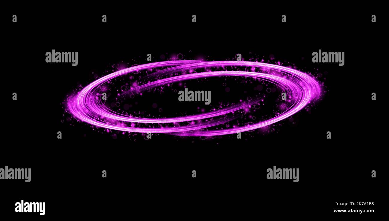 Abstract light lines of movement and speed in purple. Light everyday ...