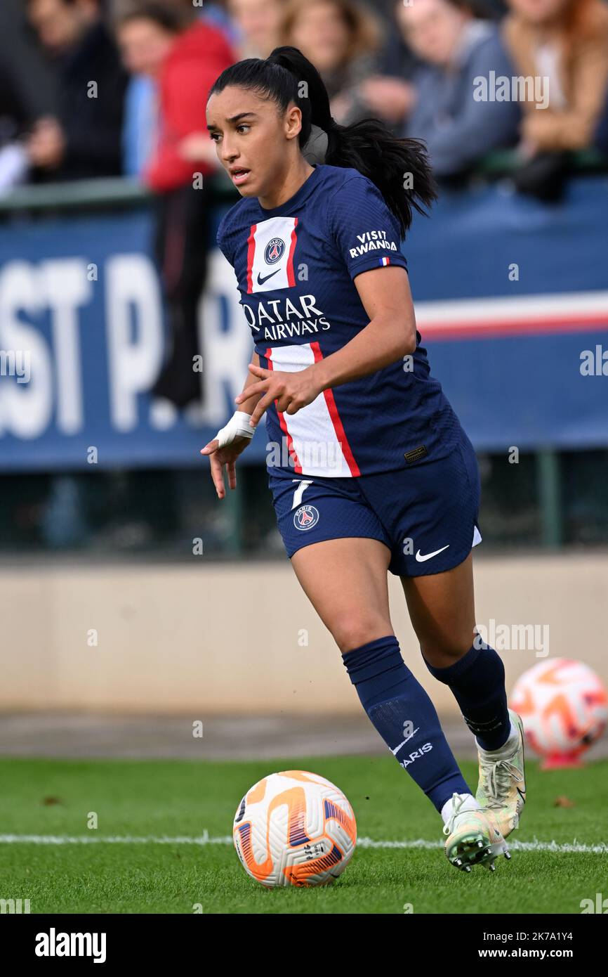 PARIS - Sakina Karchaoui of Paris Saint Germain women during the French ...