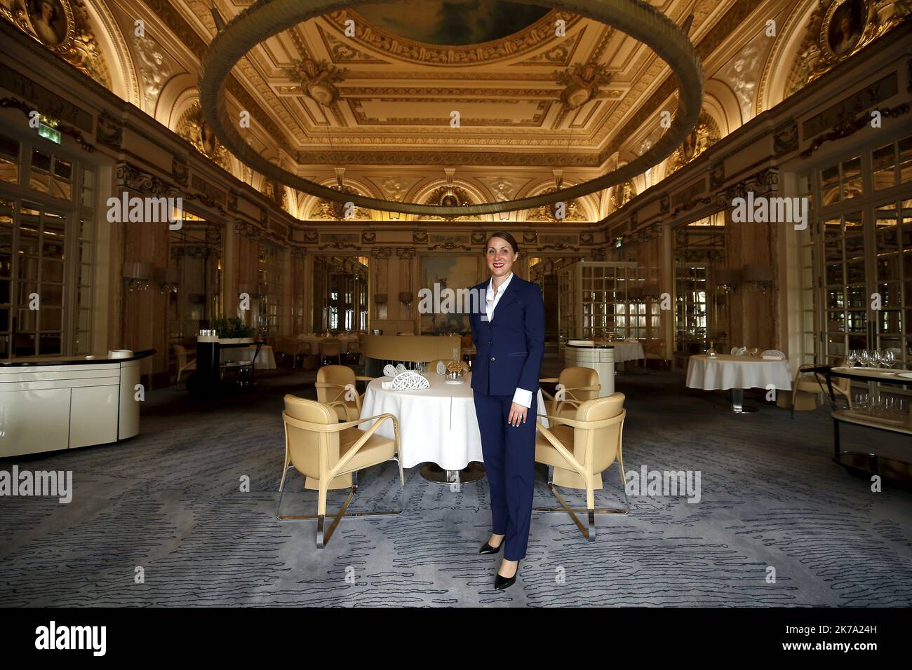 Reopening of the Louis XV restaurant in Monaco on June 18, 2020 Stock ...