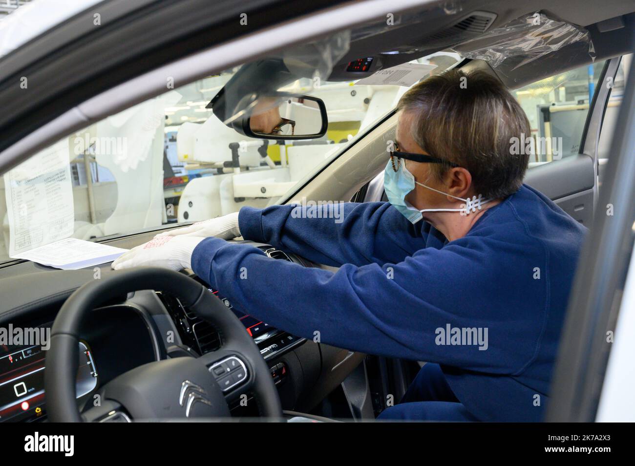 Rennes, France, june 17th 2020 - PSA French carmaker plant during covid ...