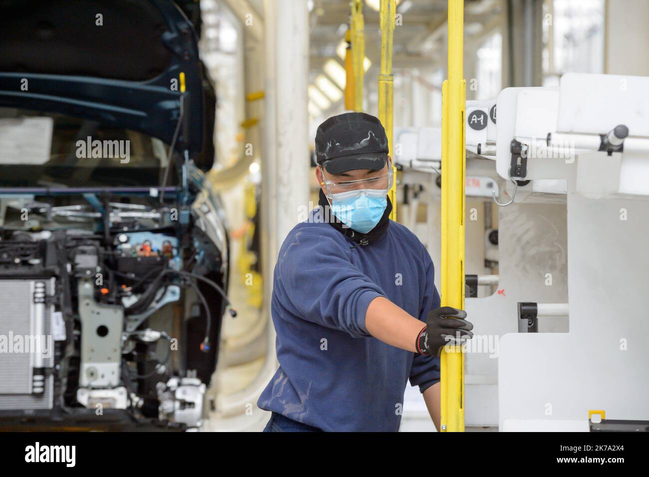 Rennes, France, june 17th 2020 - PSA French carmaker plant during covid ...