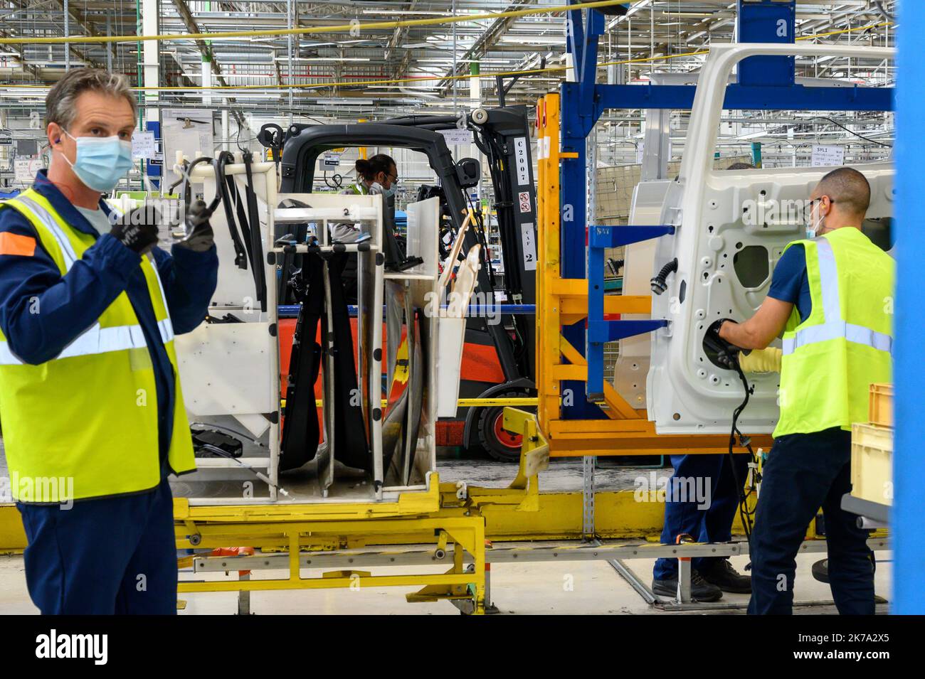 Rennes, France, june 17th 2020 - PSA French carmaker plant during covid ...
