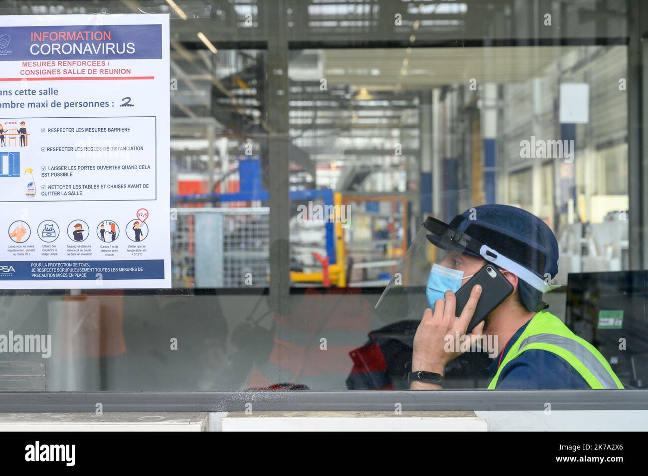 Rennes, France, june 17th 2020 - PSA French carmaker plant during covid ...