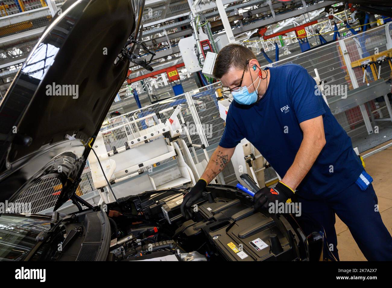 Rennes, France, june 17th 2020 - PSA French carmaker plant during covid ...