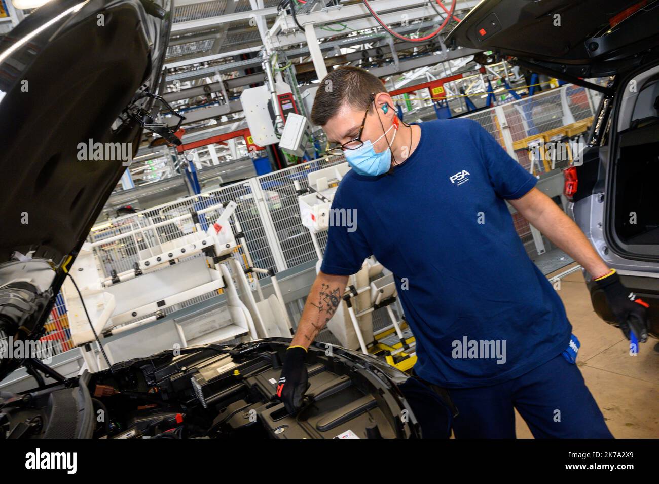 Rennes, France, june 17th 2020 - PSA French carmaker plant during covid ...
